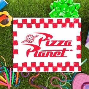 Pizza Planet Sign for Birthday Party Digital Download Kit - Three Pizza ...