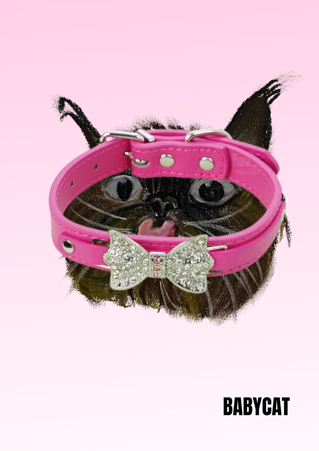 Silver Cat Collar With Rhinestones Pet Birthday Gift - Etsy