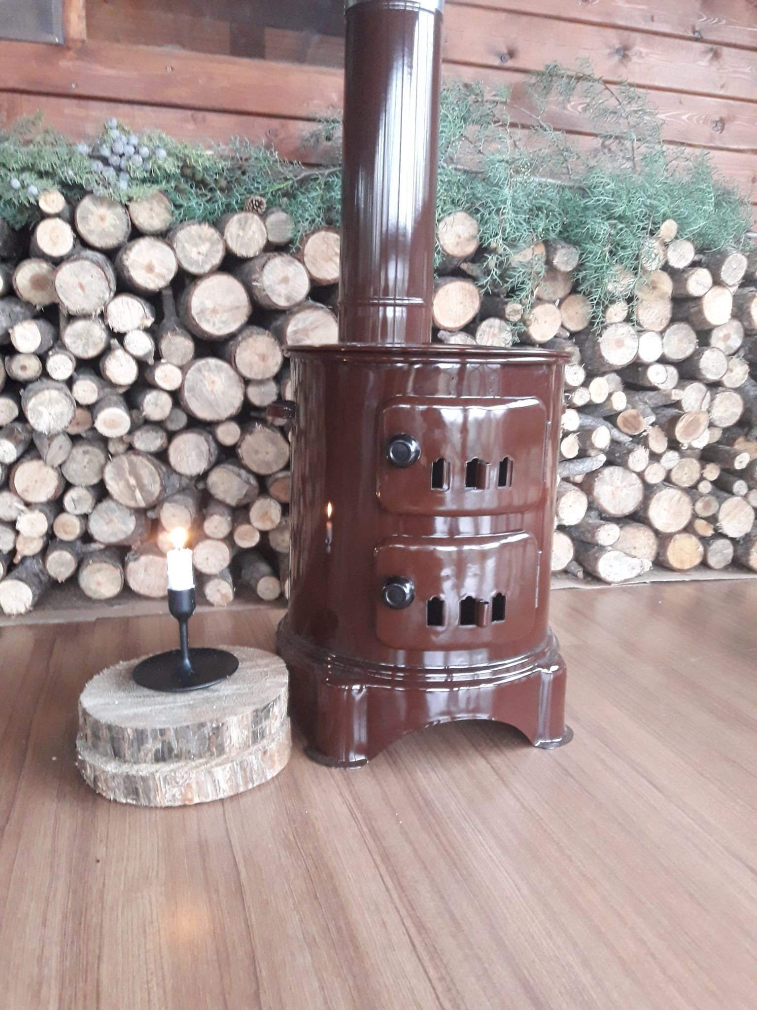 Wood Stove Cooking Stove Brown Enamel Stove Wood Burning Stove - Etsy UK