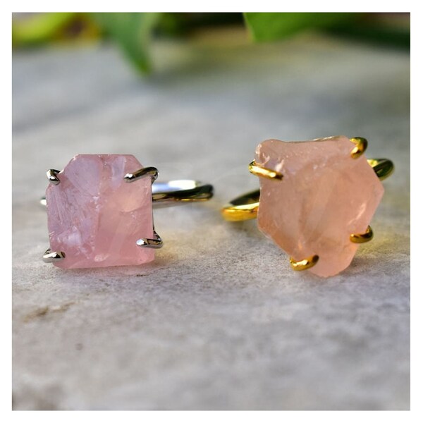 Rose Quartz Ring - Etsy