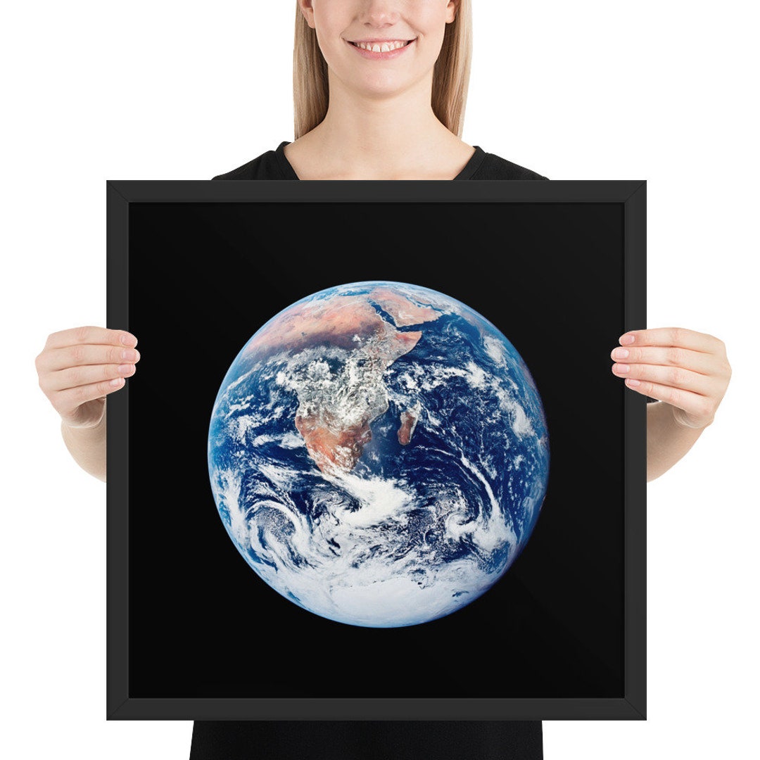 Framed Space Photo of Earth Poster - Etsy