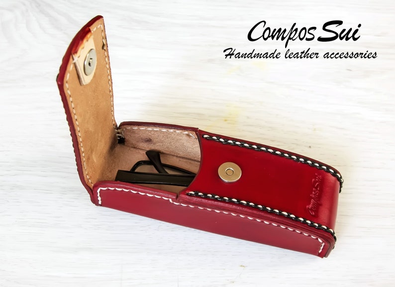 Leather Eyeglass Case, Unique Elegant Glasses Case Elegance - Etsy