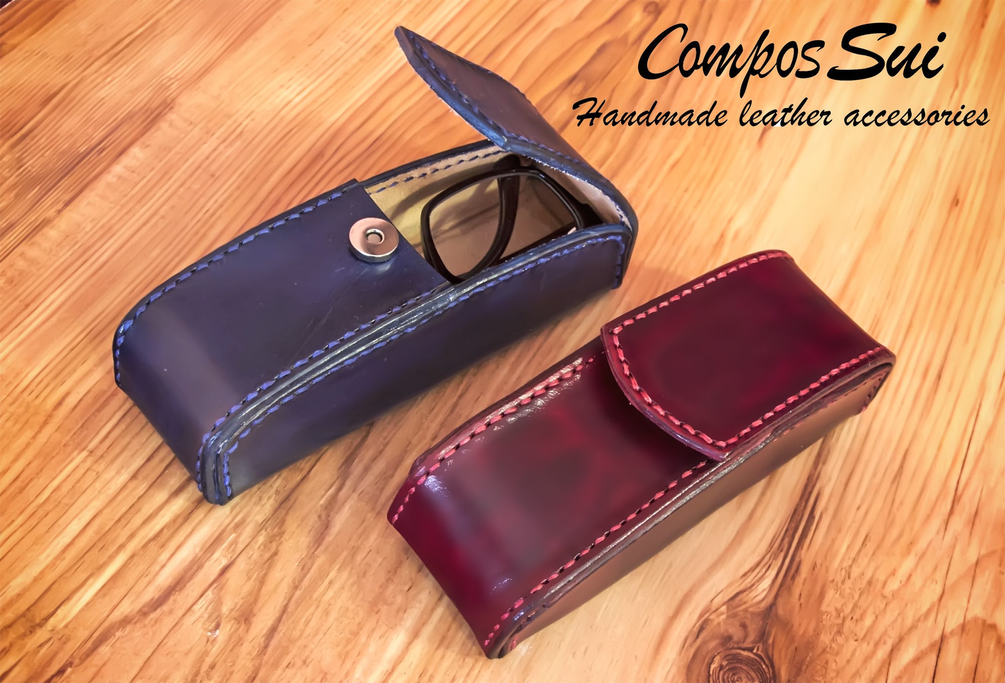 Leather Eyeglass Case, Unique Elegant Glasses Case Elegance - Etsy