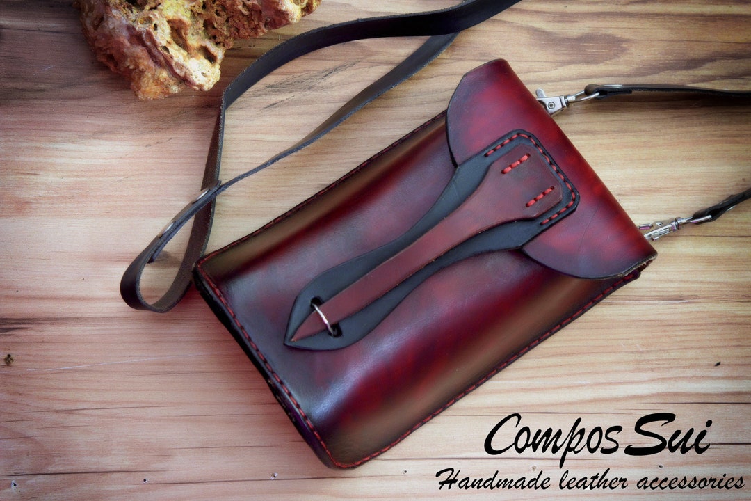 Leather Unisex Bag, Mini, Shoulder Model Model - Etsy