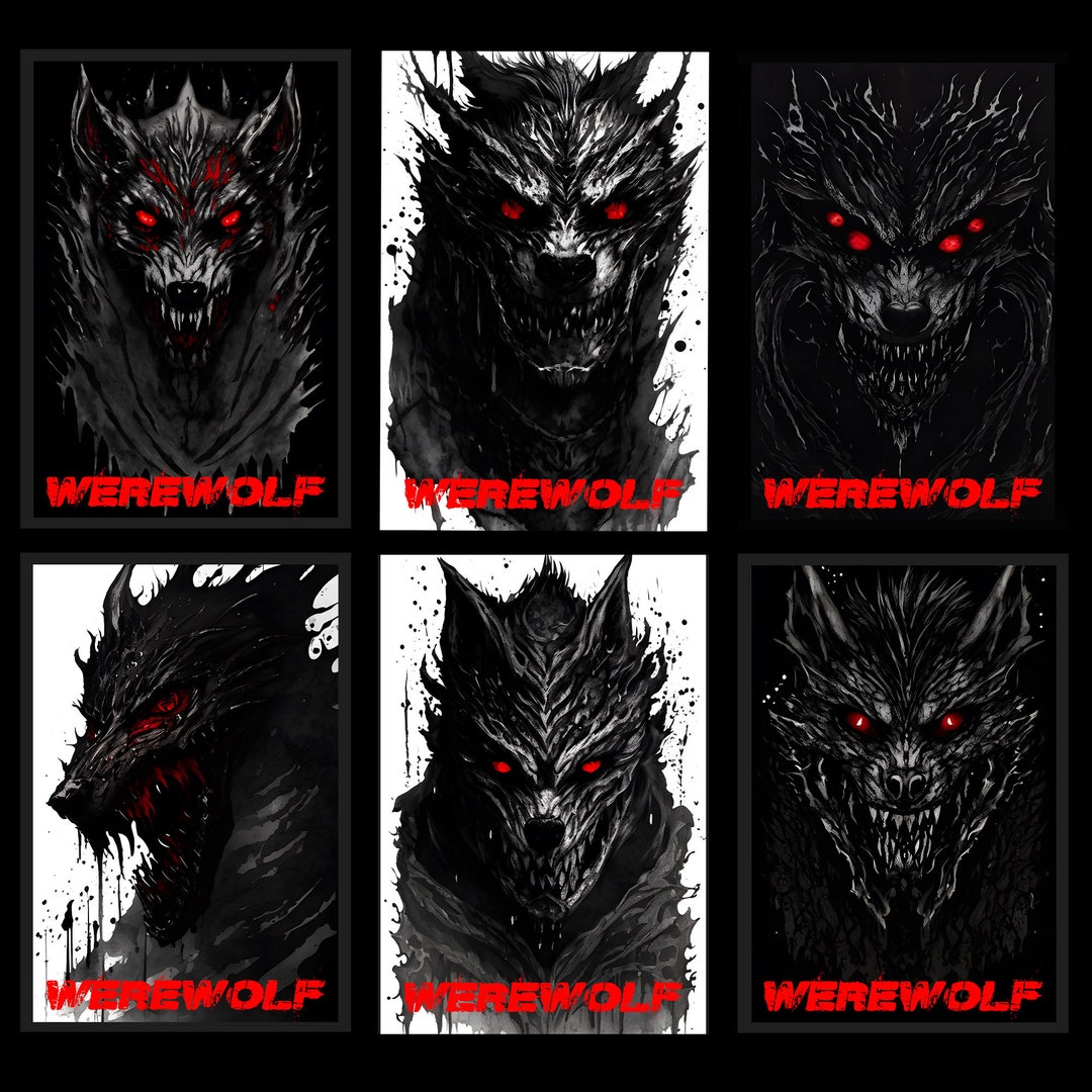 16 Super Dope WEREWOLF PRINTS I SUBLIMATION I Werewolf Book Cover I ...