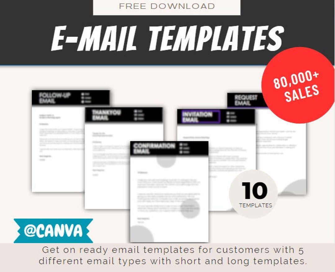 E-mail Marketing List of 5 Types of Emails With 2 Different - Etsy