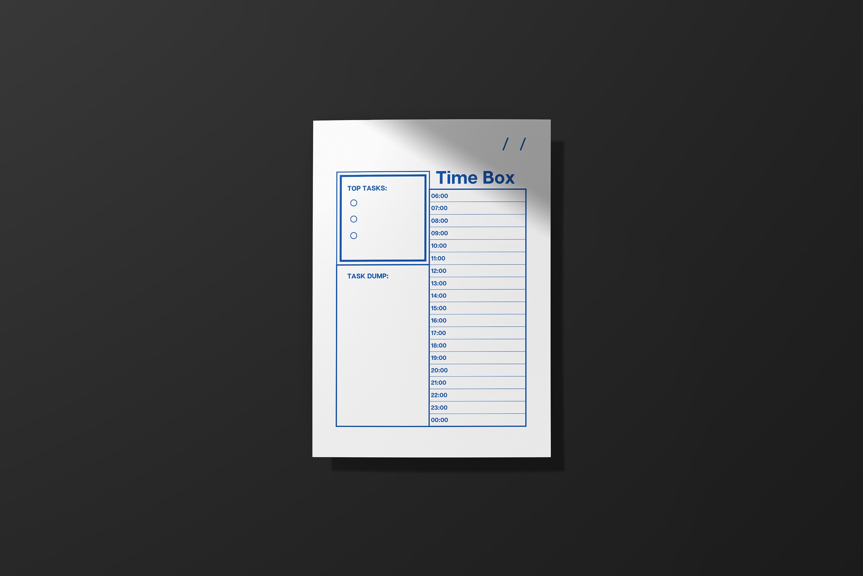 Daily Time Box Planner, Instant Download, Printable, Time Management ...