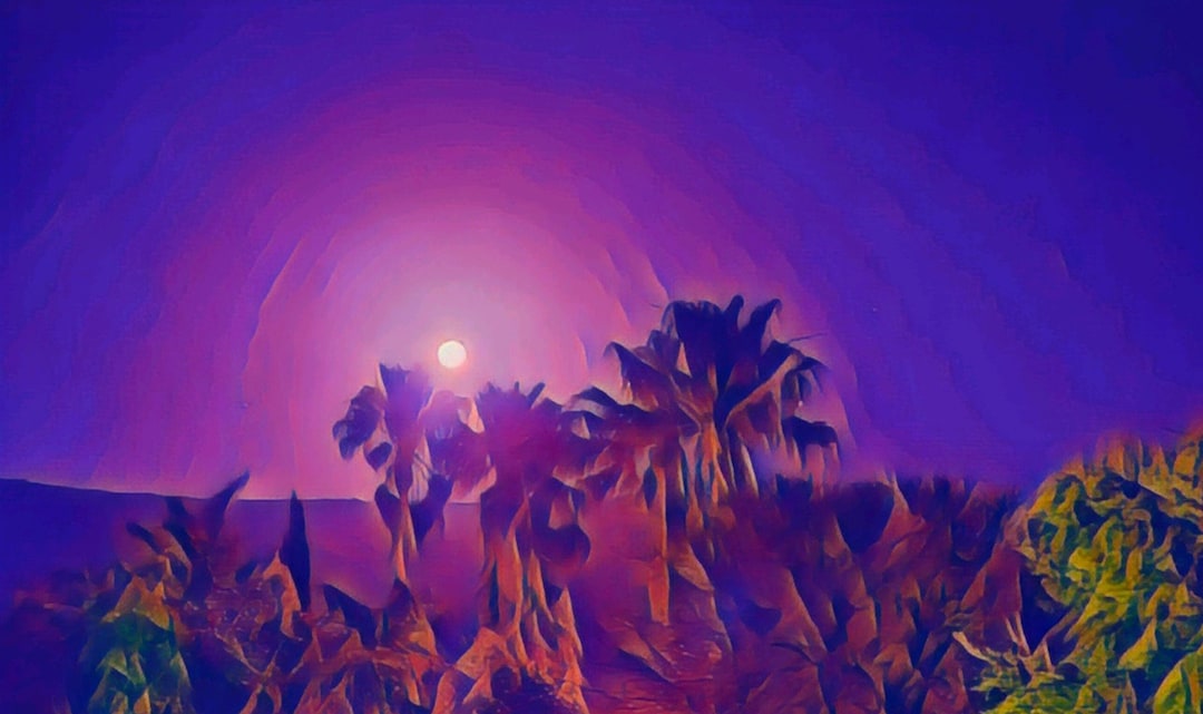 Trees, Moon, Moonlight, Night Sky, Nostalgia, Wall Art, Digital Print ...