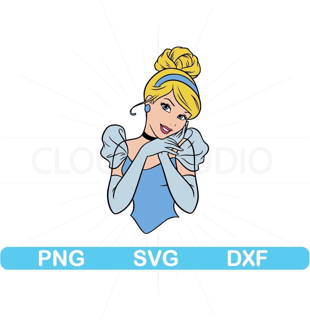 Cinderella Princess Svg, Disney Princess Svg, Cinderella Svg, Prearing ...
