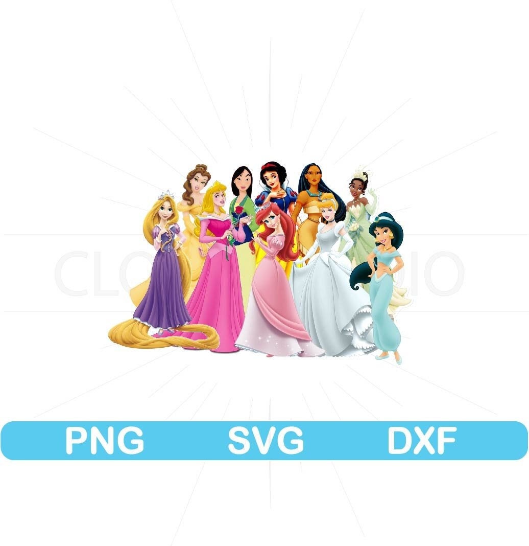 All Disney Princess Svg Disney Princess Svg Cinderella Svg - Etsy