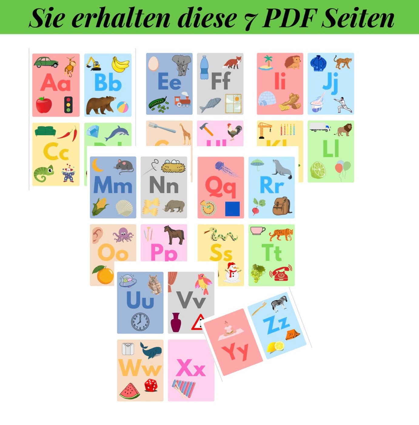 Flash Cards Alphabet Cards Learn ABC Montessori Letters - Etsy