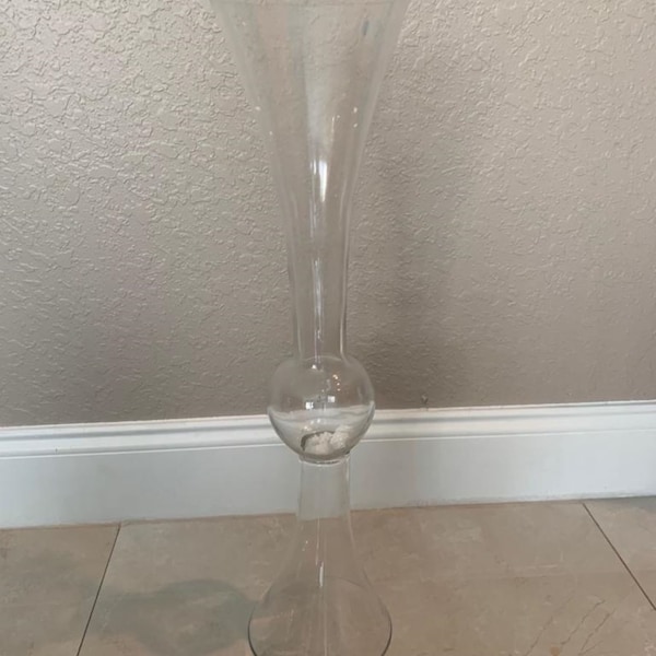 Clear Glass Vase 24 Inches Tall - Etsy