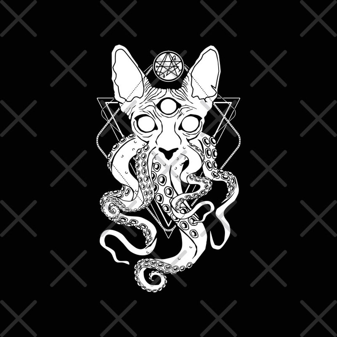 Cat Cthulhu Monster SVG Cut File - Etsy