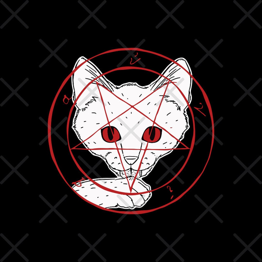 Demonic Cat Pentagram SVG Cut File - Etsy