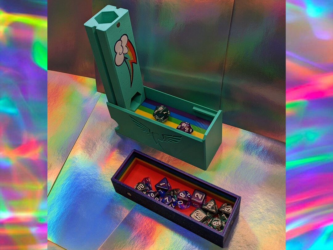Rainbow Dice Box & Chute - Etsy