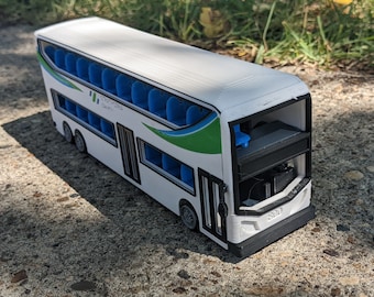 Printable Double Decker Paper Model, Double-decker DIY, English Bus ...