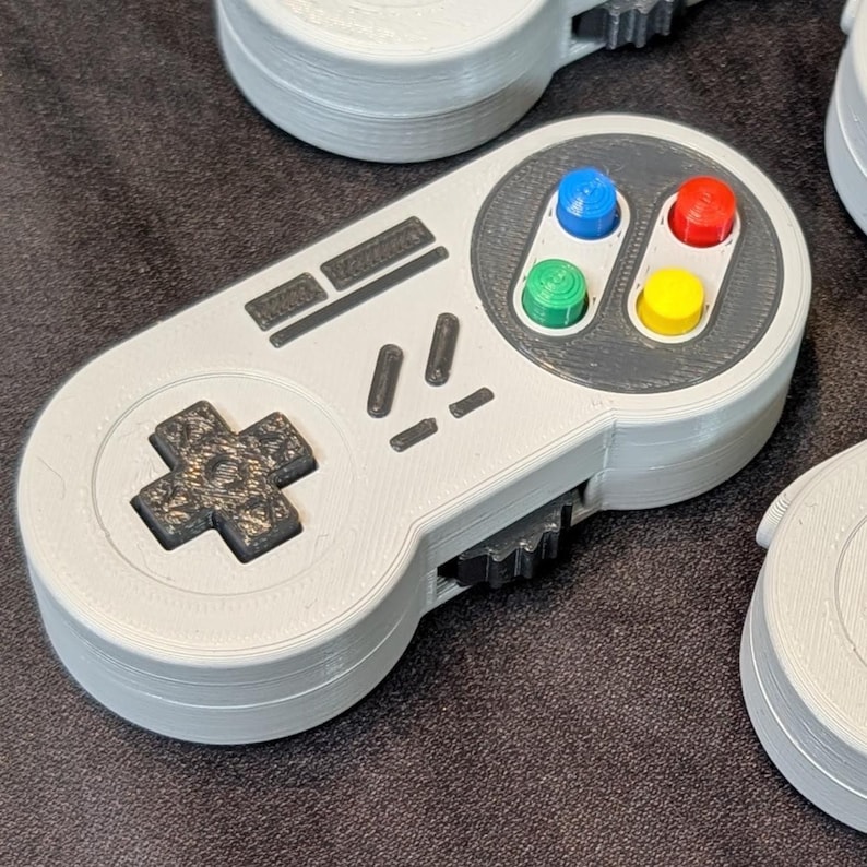 Game Controller Fidget Toy: 3D Printed Spring D-pad and Bumpers, 4 ...