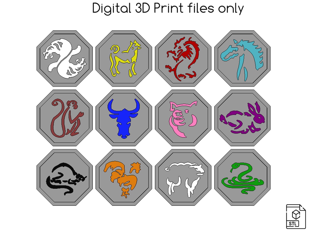 STL - Jackie Chan Adventure Talismans Set of 12 - Etsy