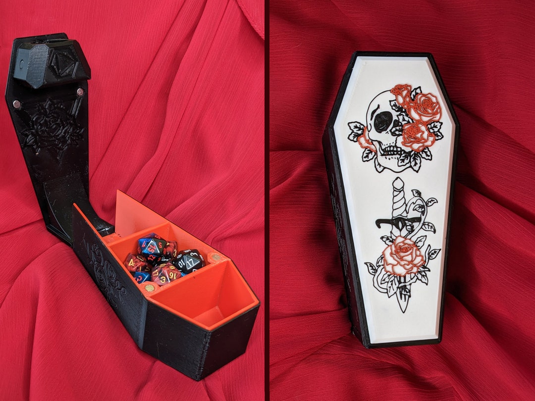 Coffin Dice Box & Dice Chute, Customizable - Etsy