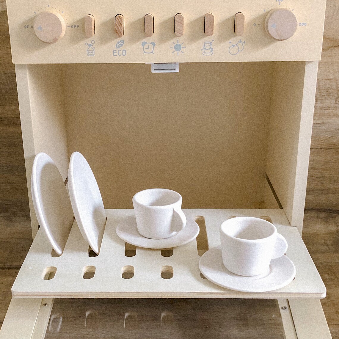 Wooden Dishwasher Toy, Children's Kitchen Toy, Dishwasher Toy for Kids ...