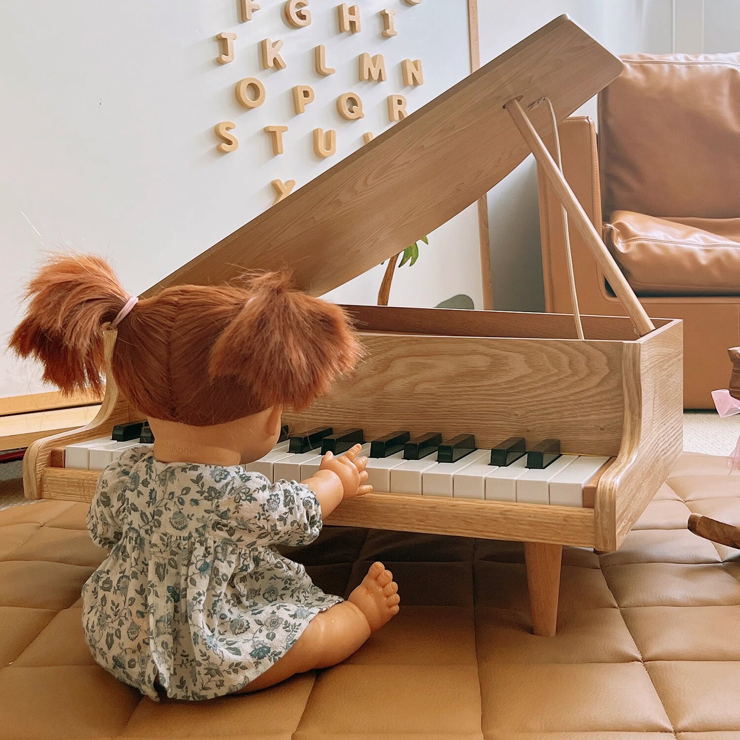 Minimal Piano Toy, 37 Keys Piano, Wooden Mini Kid's Piano, Music Study ...