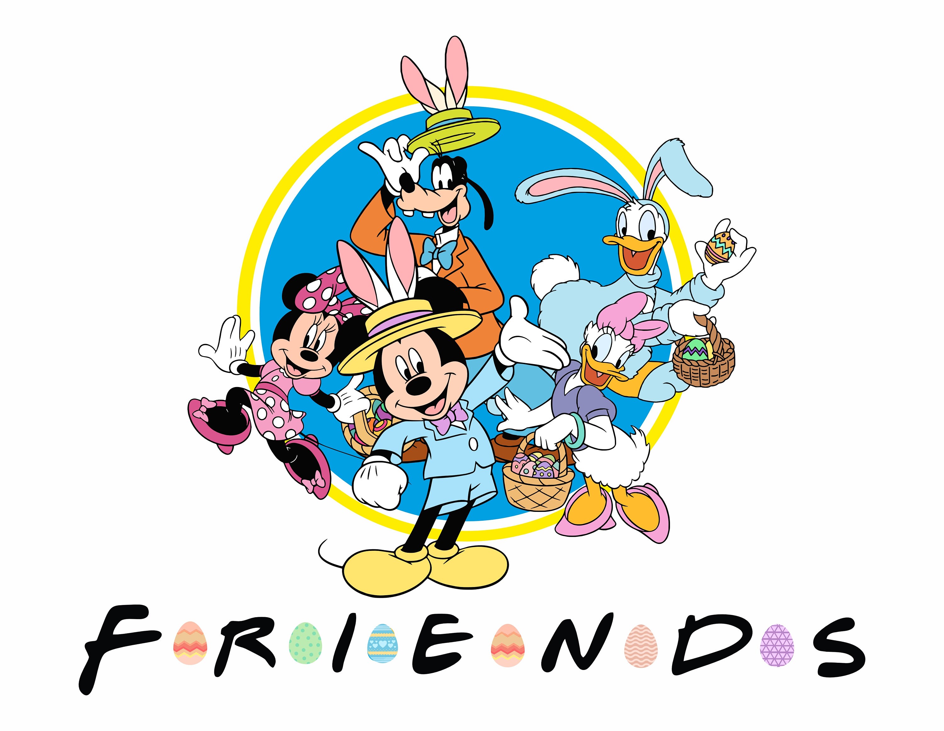 Mickey and Friends Easter Clipart Bundle Easter Svg Cut Files - Etsy