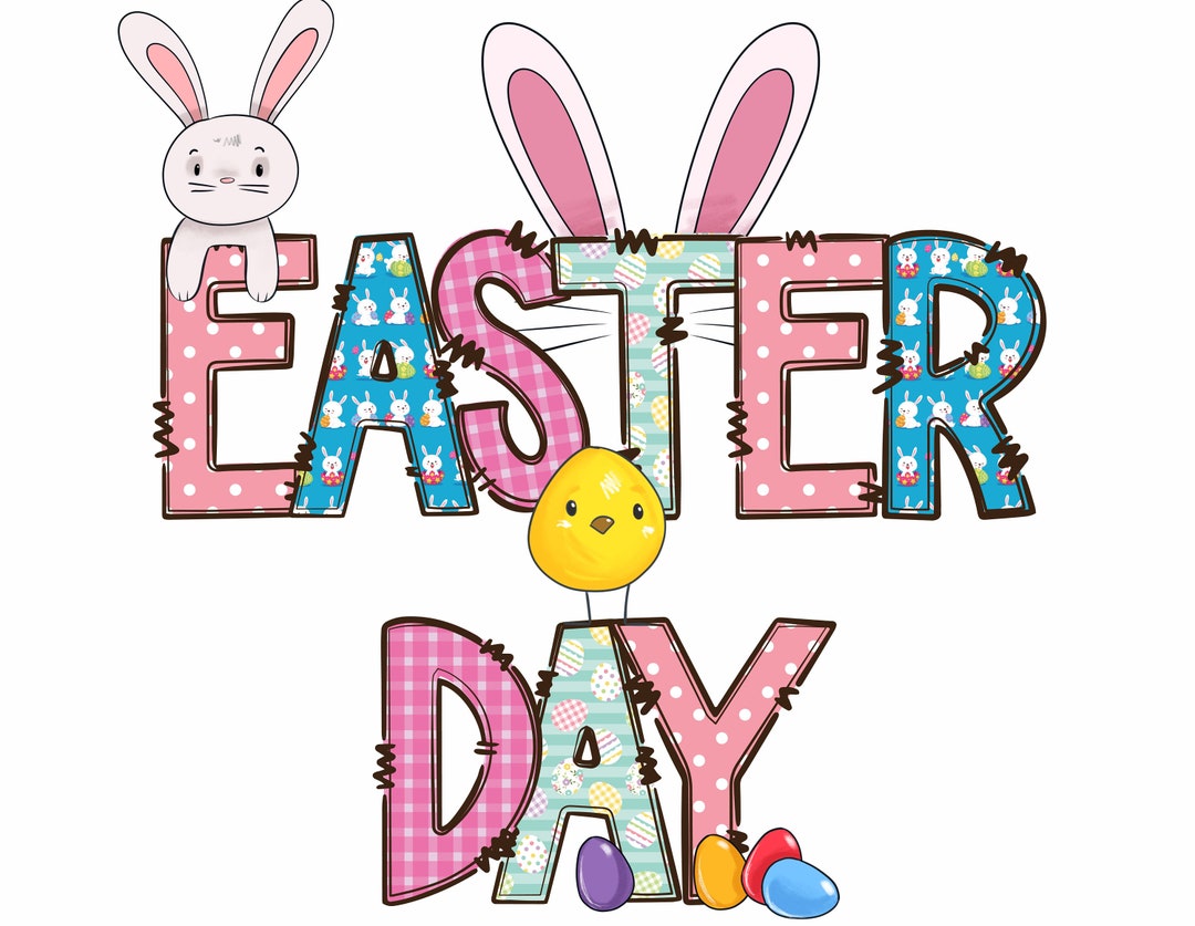 4 Set Easter Alphabet PNG, Easter Letters, Easter Doodle, Easter Eggs ...