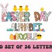 20 Set Easter Alphabet PNG, Easter Letters, Easter Doodle, Easter Eggs ...