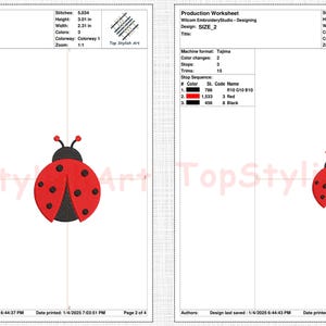 Mini Ladybug Machine Embroidery Design, 8 Sizes Ladybug Embroidery ...