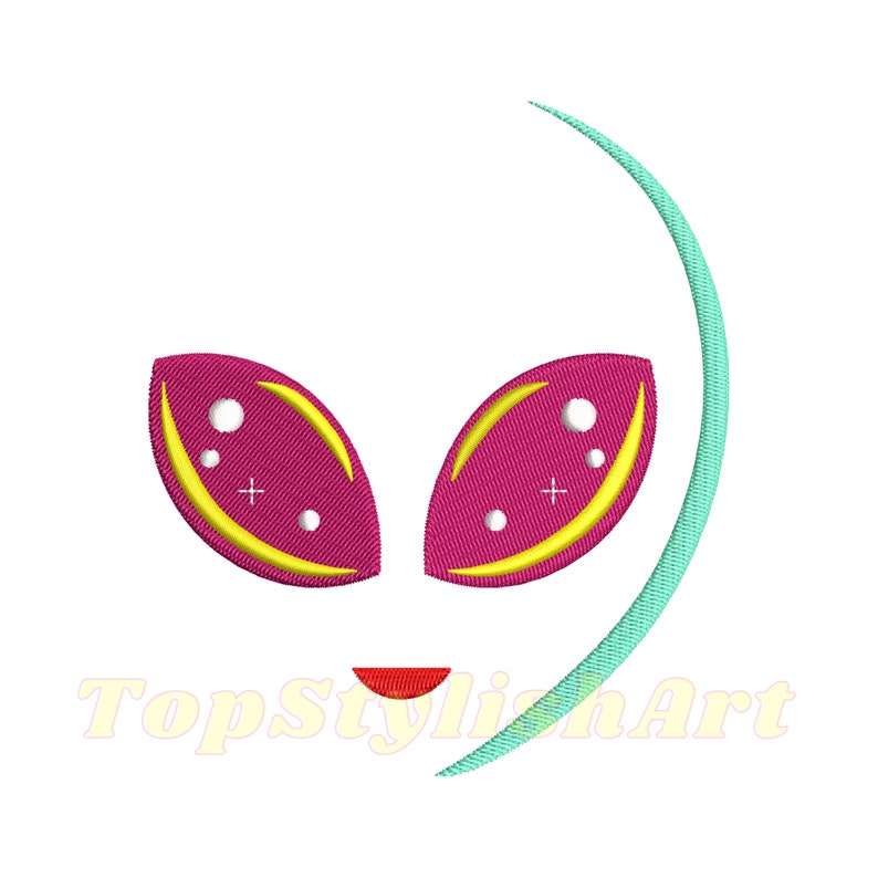 Alien Head Eyes Embroidery Design Extraterrestrial Vision Digitized ...