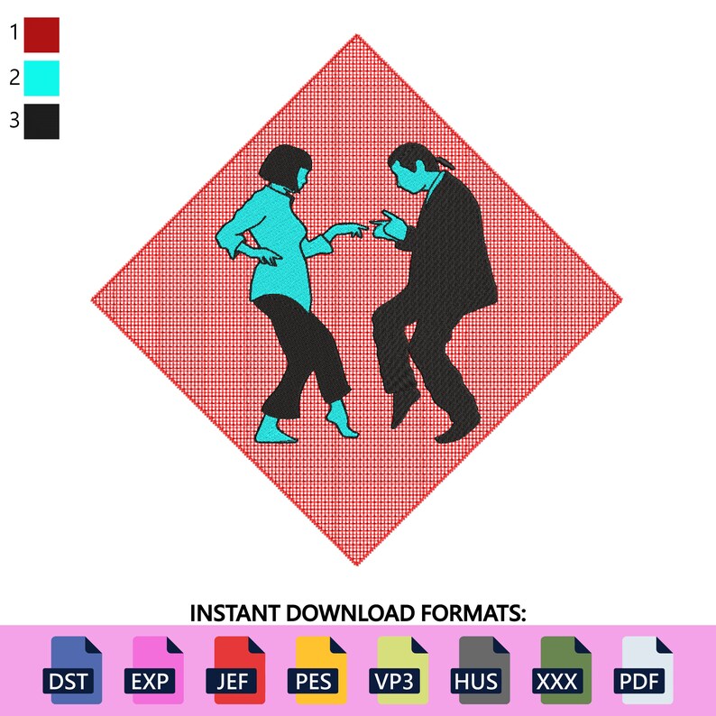 Pulp Fiction Dance Embroidery Designs Nursery Embroidery Design Machine ...
