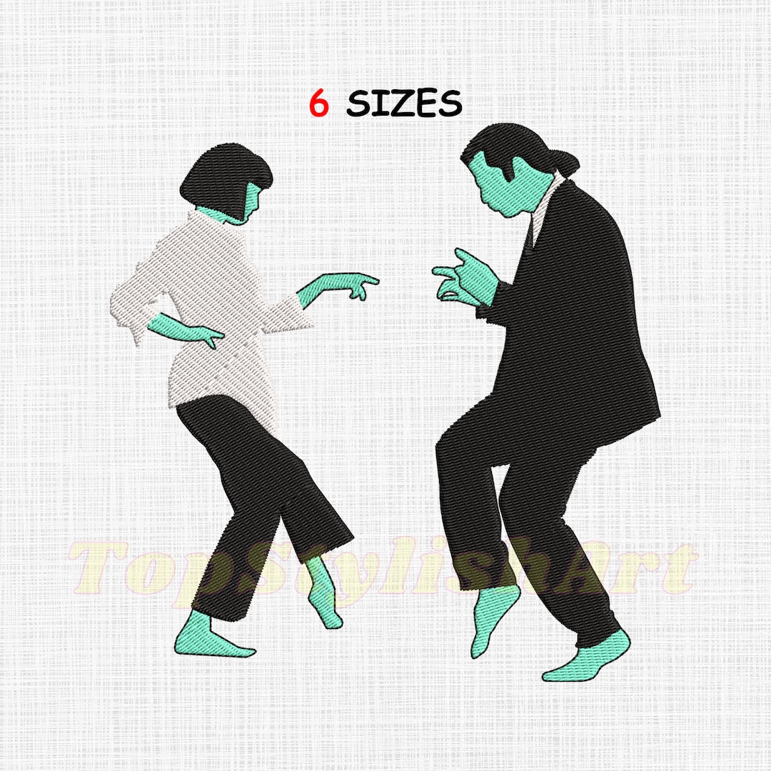 Pulp Fiction Dance Embroidery Design File | Movie Theme Nursery Stitch ...