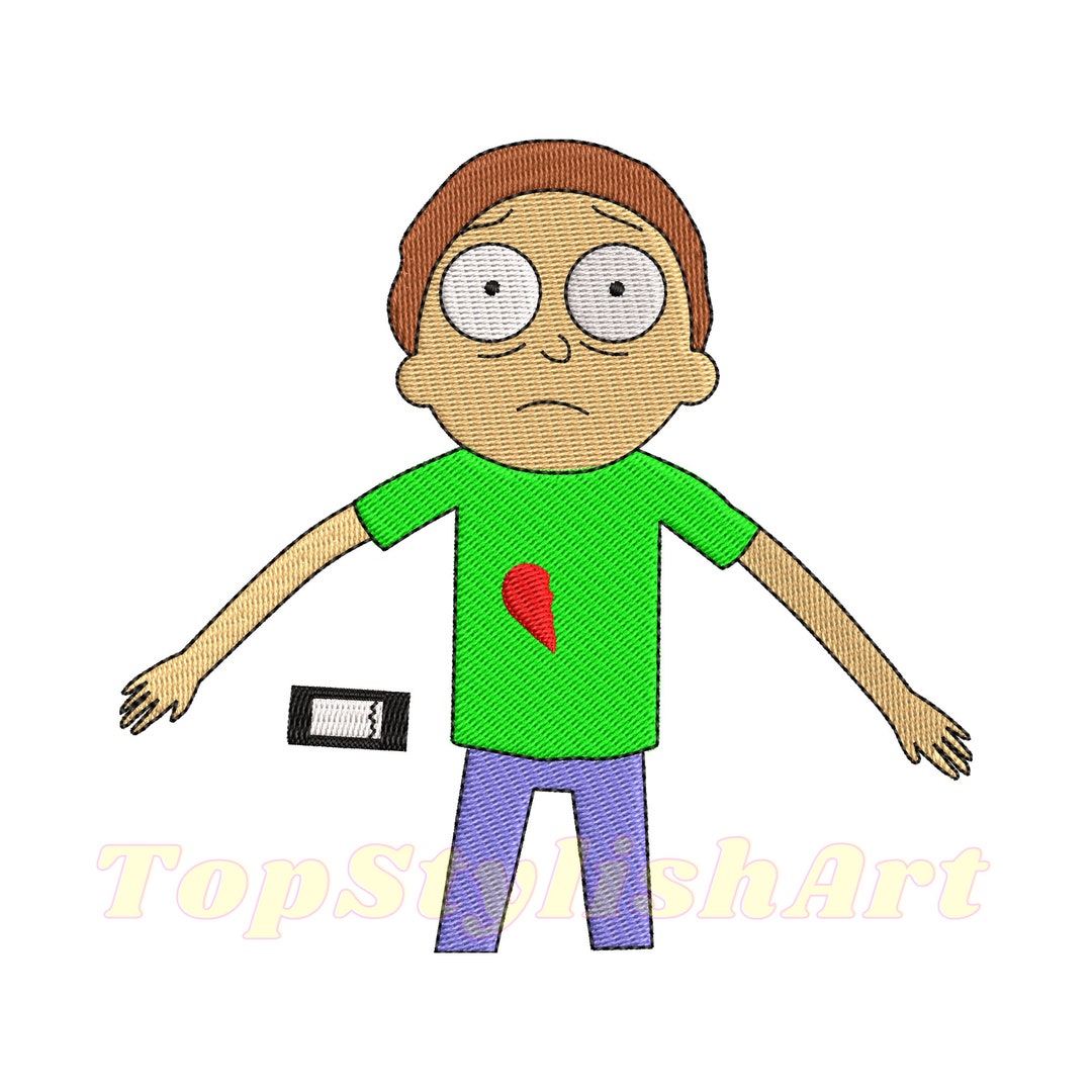 Rick and Morty Embroidery Design File | Anime-inspired Digitized ...