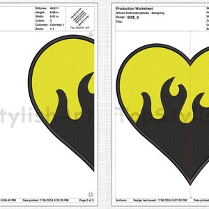 Burning Heart Machine Embroidery Design, Alien Fire Heart Machine ...