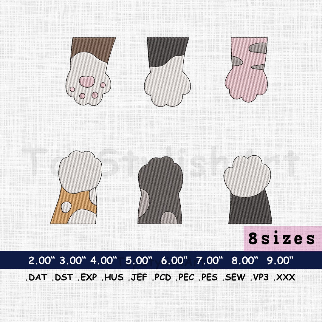 Mini Cat Machine Embroidery Designs, Cats Hand Digitized Pattern, Cats ...