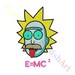 Rick and Morty LIKE Einstein Style Embroidery Design File - Etsy