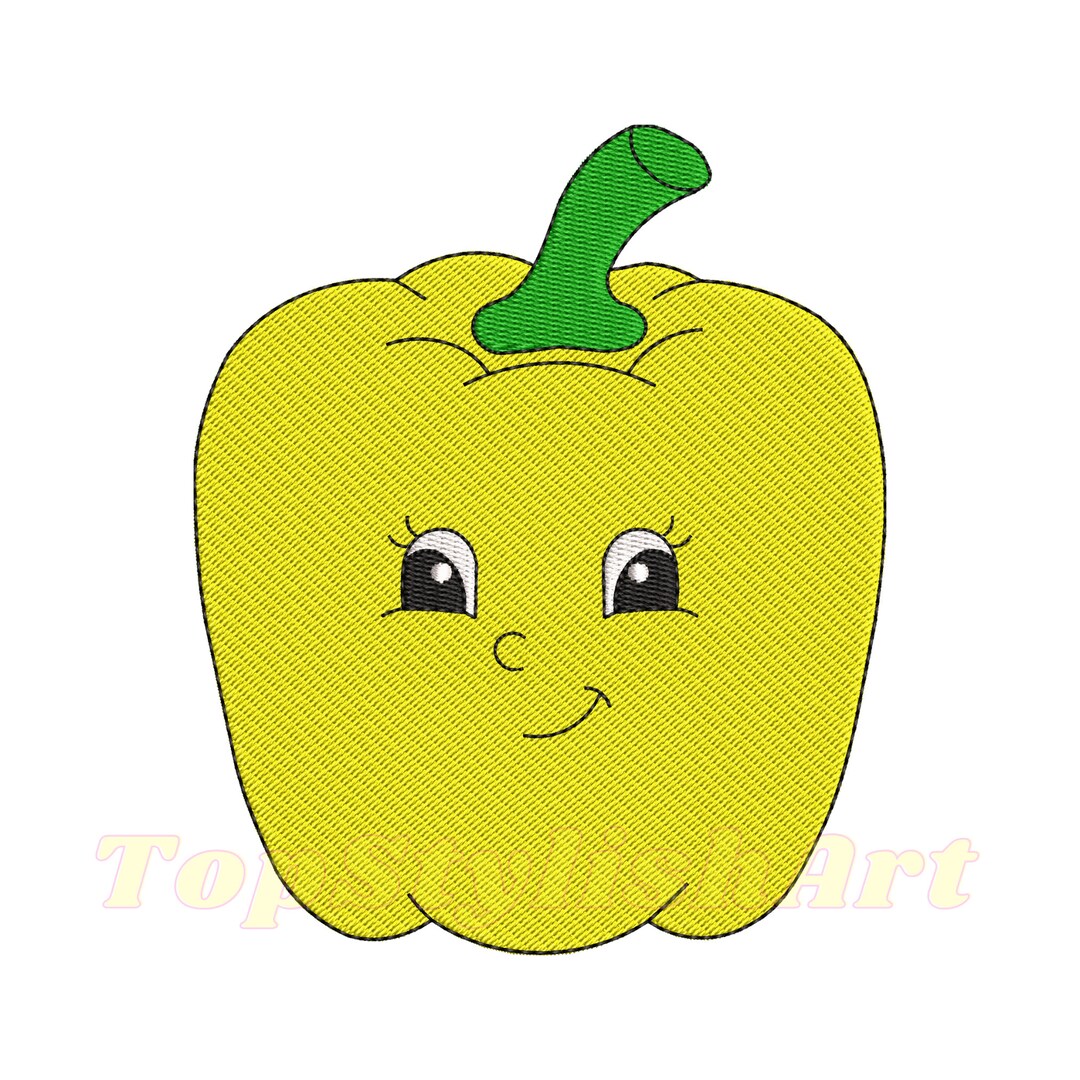 Spicy Pepper Embroidery Design | Vibrant Pepper Digitized Pattern ...