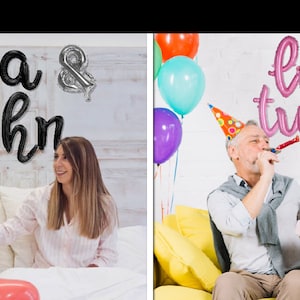 Custom Cursive Script Letter Balloons 16 Inch Foil Balloon Letters ...