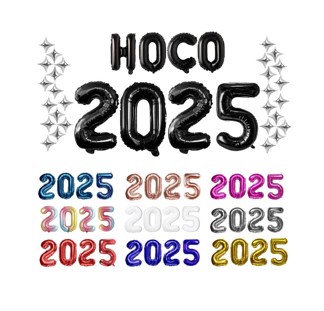 HOCO 2024 Balloons With 25 Star Balloons Homecoming Decoration for High ...