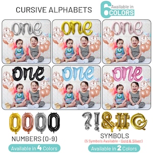 Custom Cursive Script Letter Balloons 16 Inch Foil Balloon Letters ...