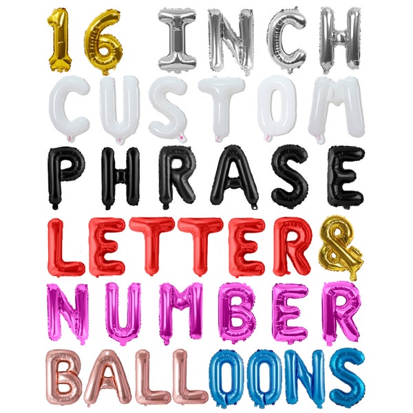 Alphabet Balloons - Etsy
