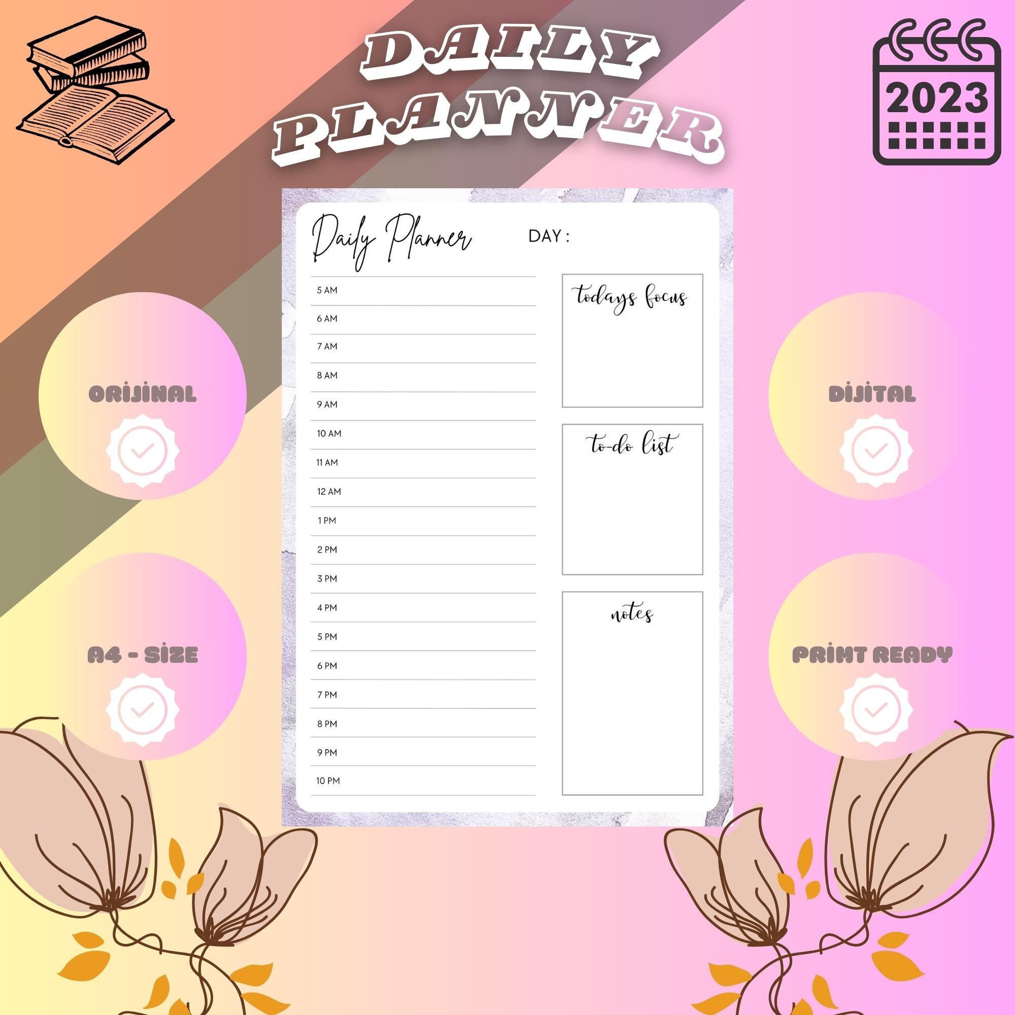 Premium Daily Planner Printable Planner the Perfect Tool - Etsy