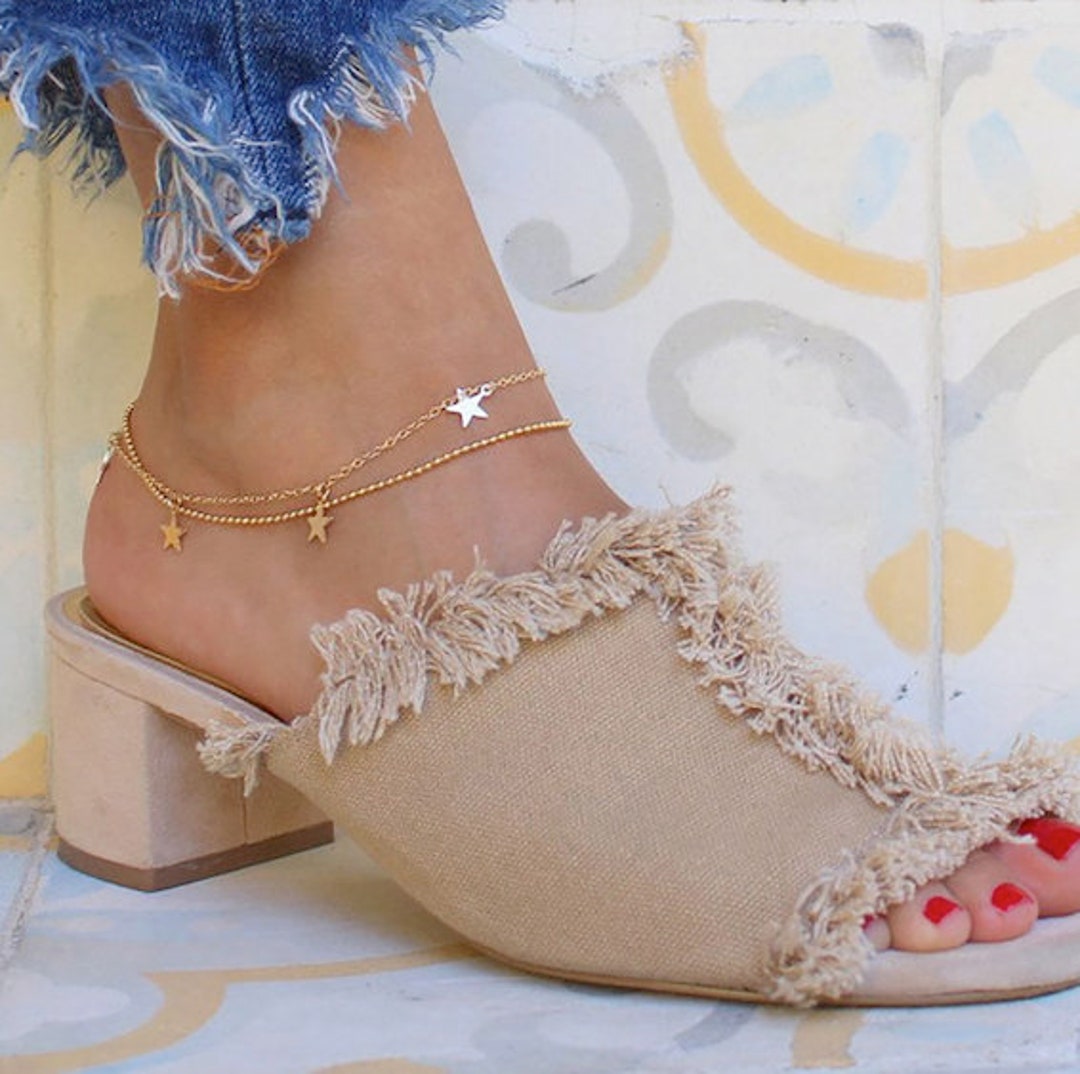 Layering Boho Star Anklet for Women Anklet Silver Ankle Bracelet ...