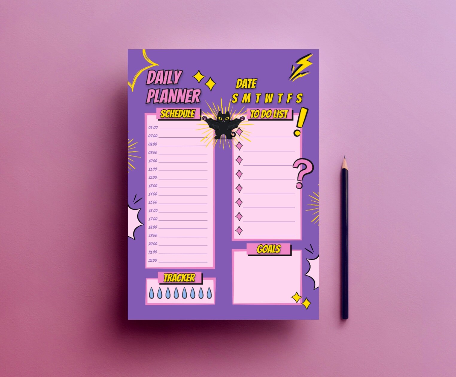 Daily Hourly Printable Planner Cartoon Inspired A4,A5 Size Pages PDF ...