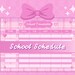 Cute School Schedule Timetable,printable in A4/a5/letter Size - Etsy