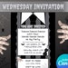 Wednesday Birthday Invitation Template, Addams Family Party Invitation ...