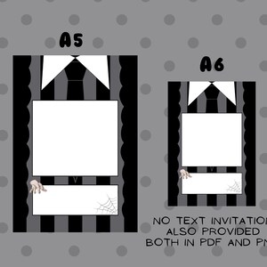 Wednesday Birthday Invitation Template, Addams Family Party Invitation ...