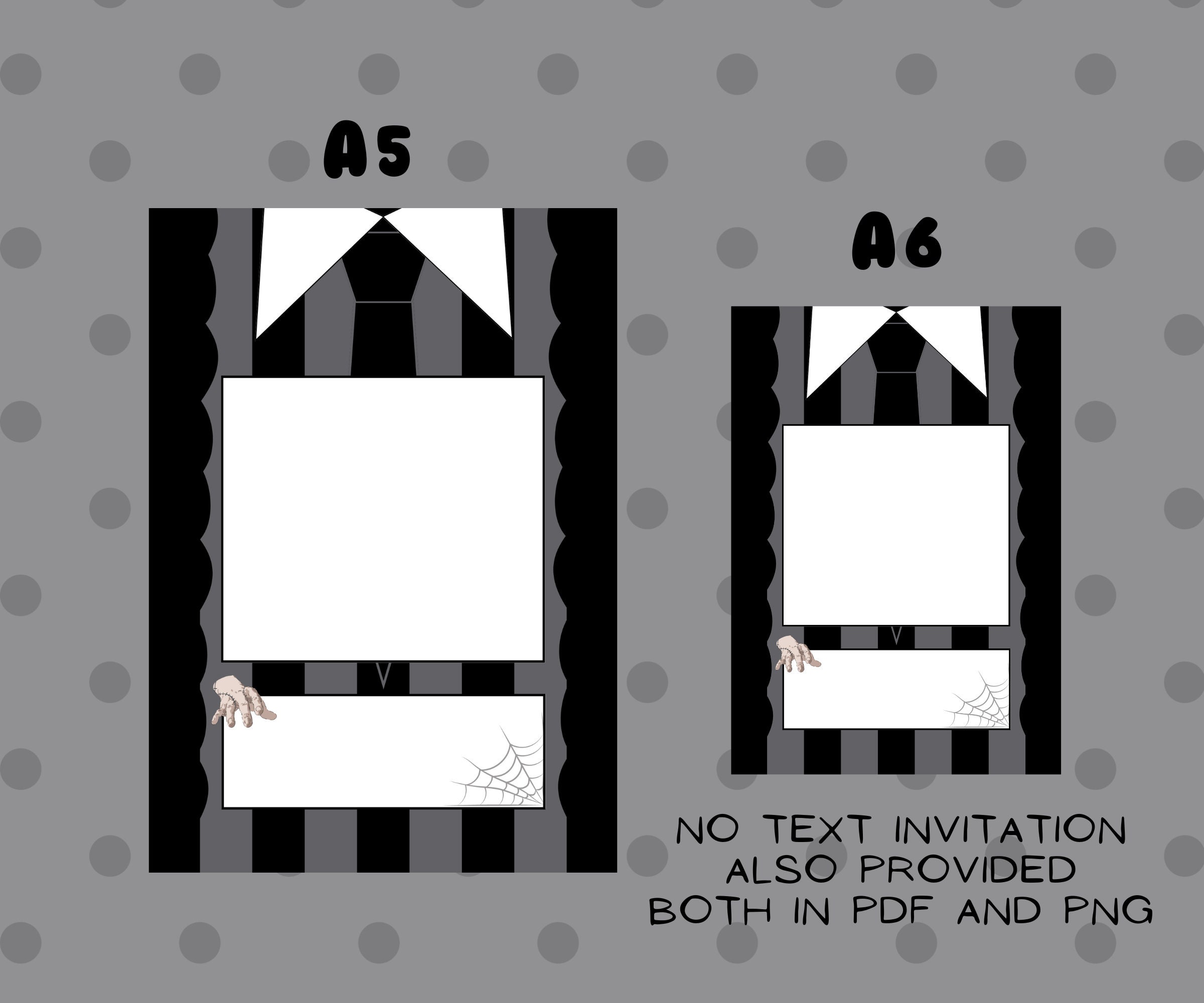 Wednesday Birthday Invitation Template, Addams Family Party Invitation ...