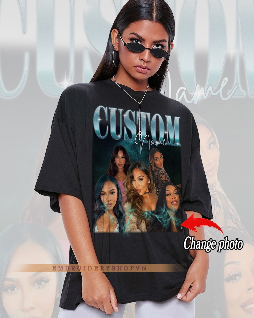Custom Bootleg Rap Tee Custom Photo Vintage Graphic 90s Tee - Etsy