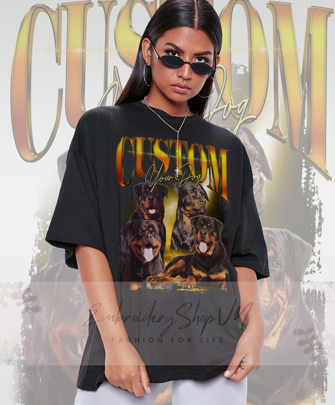 CUSTOM Pet Vintage Shirt, Custom Bootleg Rap Tee, Insert Your Design ...